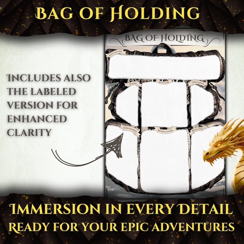 Dnd Bag of Holding Sheet | Inventory | Digital PDF Character Sheet ...