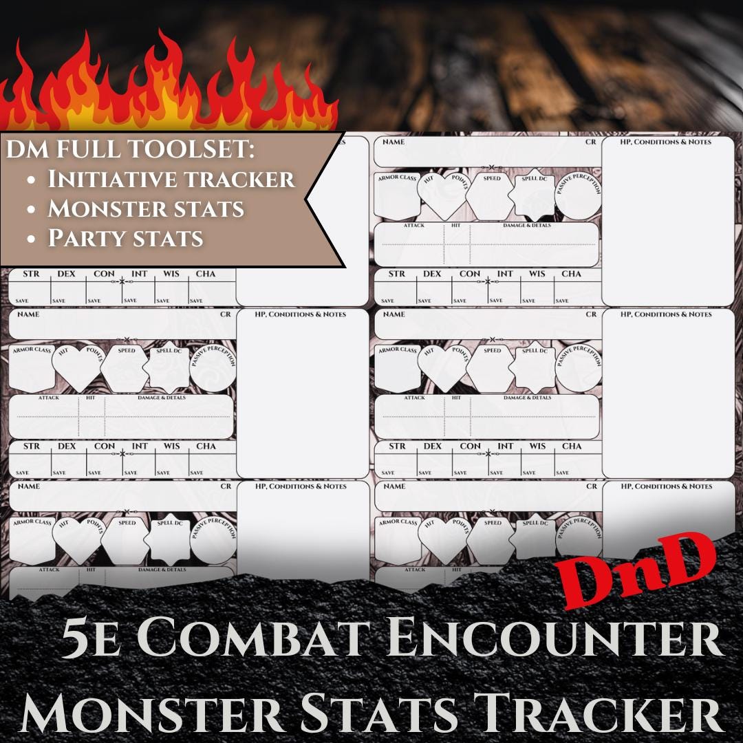 Dnd Combat Encounter Tracker 5e | Initiative | Party Stats | BBEG ...