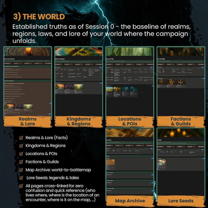 Dnd Campaign Planner & Journal | Notion Template for Dungeon Masters - Etsy