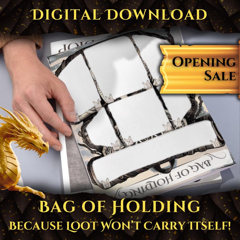 Dnd Bag of Holding Sheet | Inventory | Digital PDF Character Sheet ...