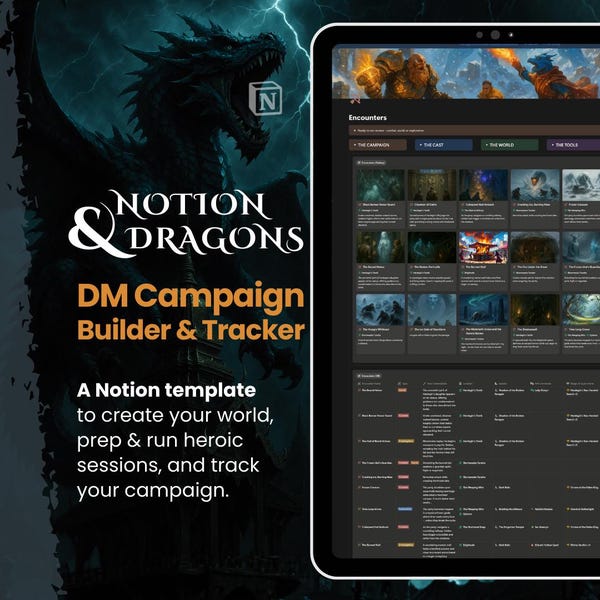 Dnd Notion Templates - Etsy