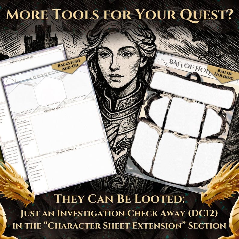 Paladin Character Sheet Dnd 5e: 5-page Printable PDF - Etsy