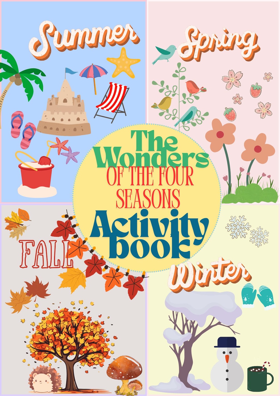 Seasons Activity Book for Kids - Etsy