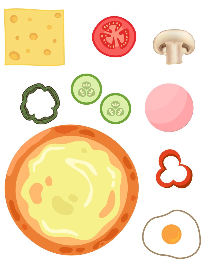 Cut & Paste Activity: Please Make Your Pizza - Craft - Etsy