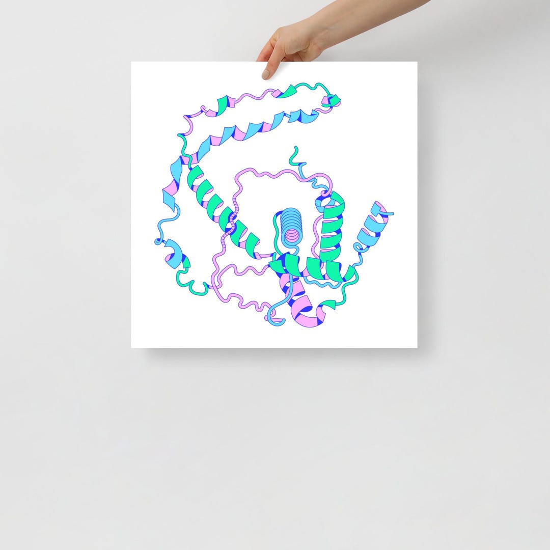 Gliadin Protein Poster – Celiac Pride Wall Art | Science-inspired ...