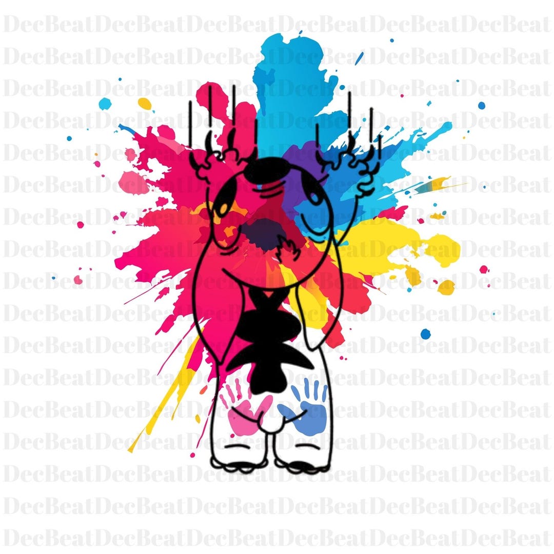 Stitch Wall Art, Colorful Stitch Print, Graffiti Stitch Decor, Abstract ...
