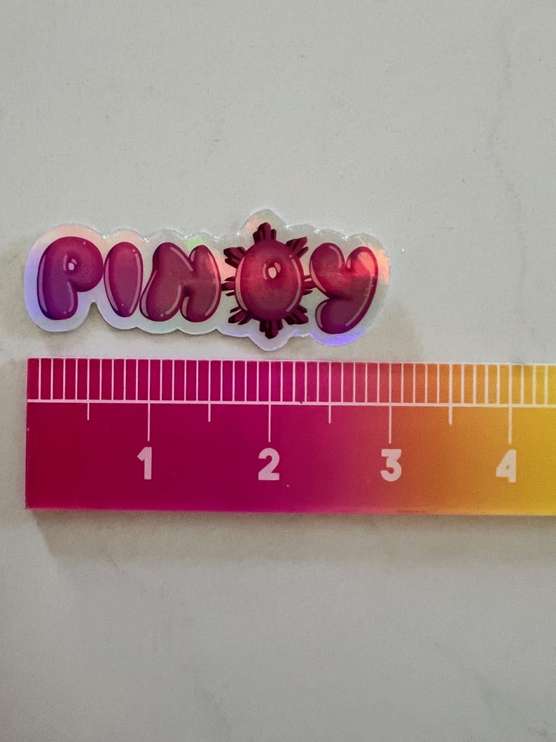 Magenta Holographic Pinoy Sticker - Etsy