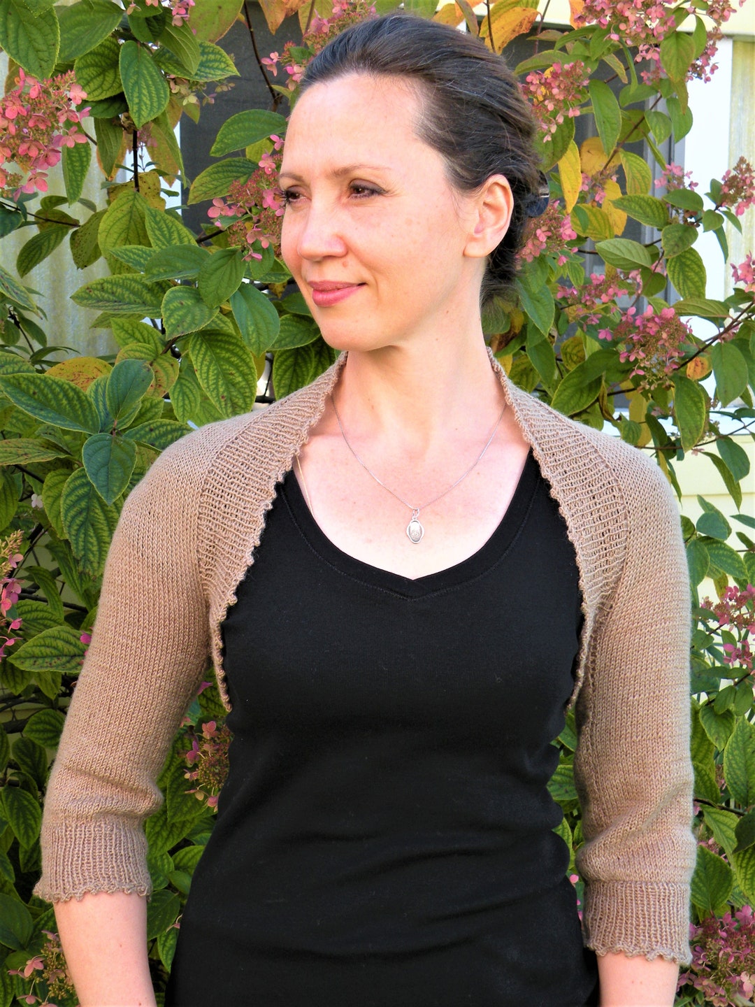 Merino Wool Knit Shrug: Beige Bolero Cardigan - Etsy