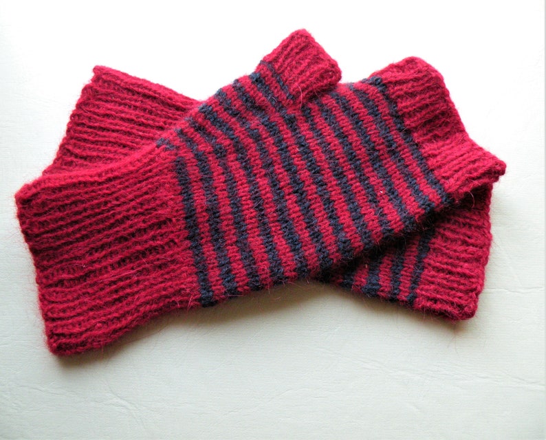 Angora Wool Hand Knit Women Gloves Wool Texting Computer Driving Fingerless Gloves Wrist