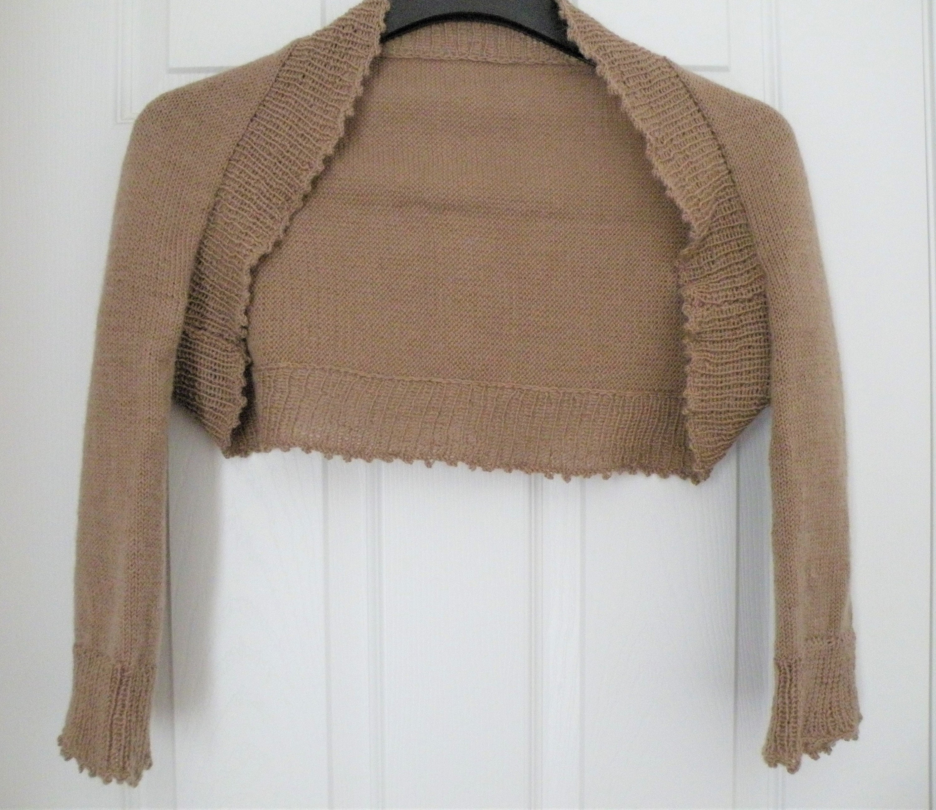 Merino Wool Knit Shrug: Beige Bolero Cardigan - Etsy