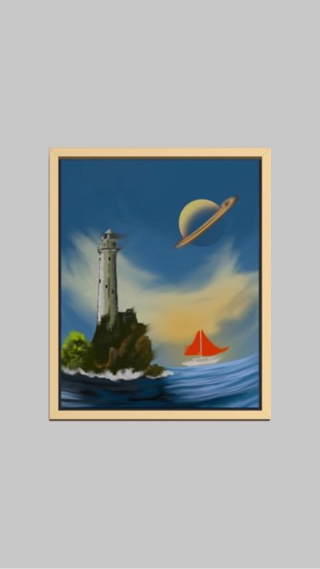 Lighthouse Landscape Print (digital Download) – 16x20 Inches - Etsy