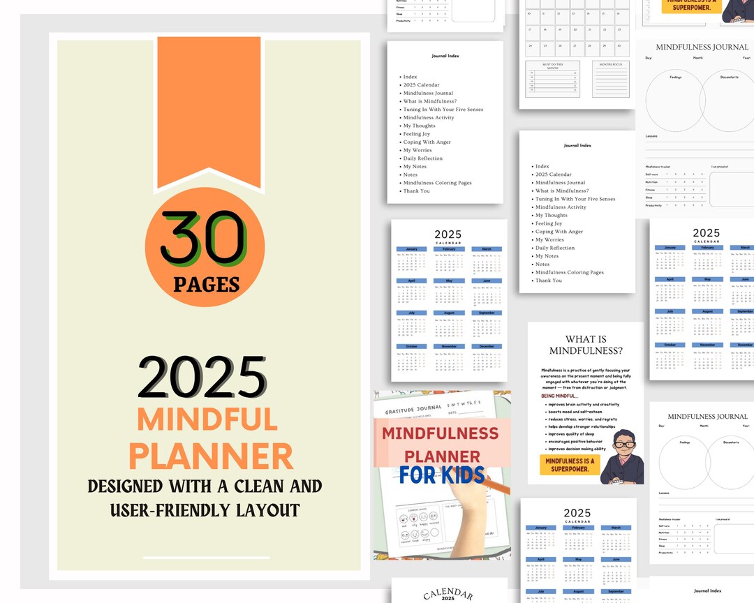 Kids Mindfulness Journal Pages, Positive Thinking Printable ...