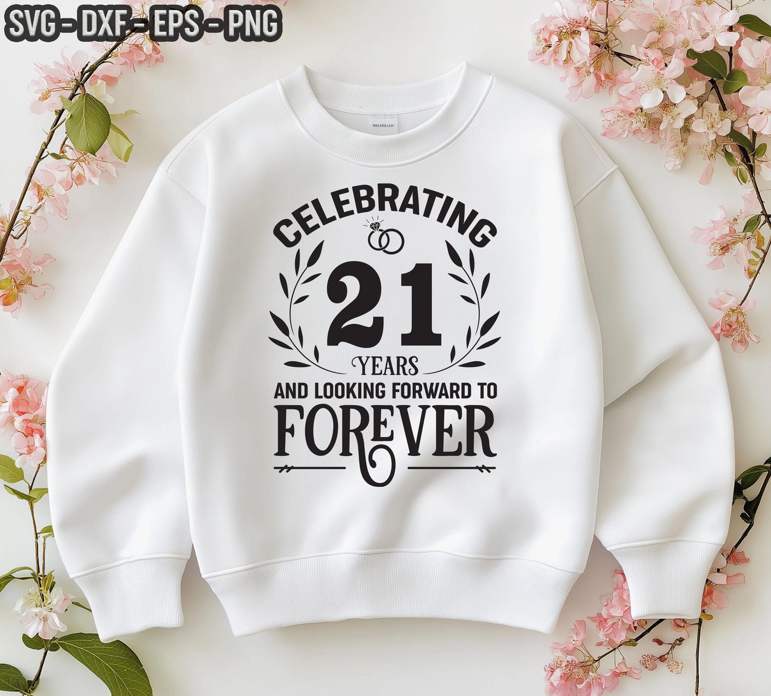 Celebrating 21 Years Wedding Anniversary SVG, 21st Marriage Anniversary ...
