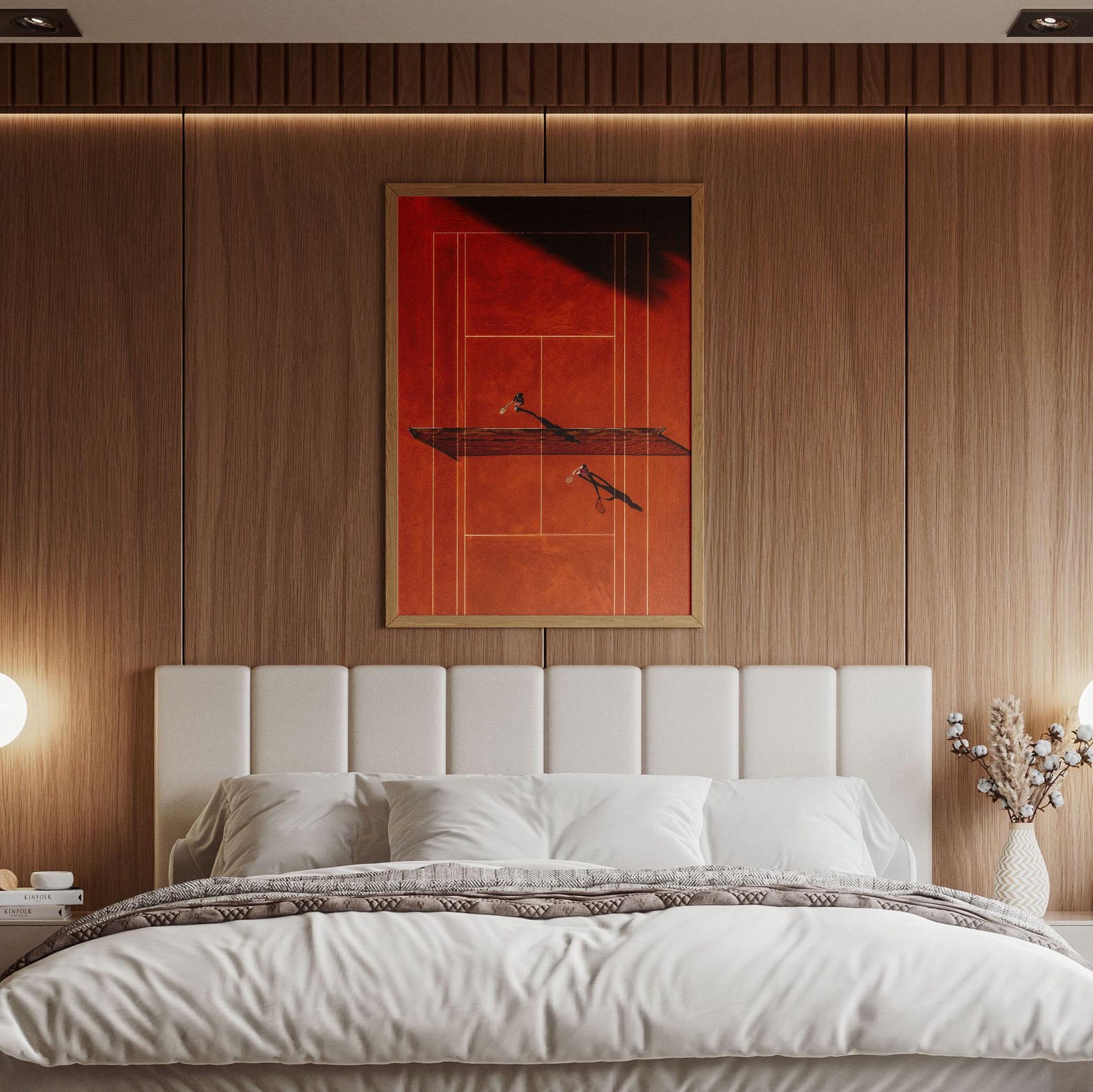 Tennis Court Printable Wall Art | Minimalist Clay Court Poster | Sports ...