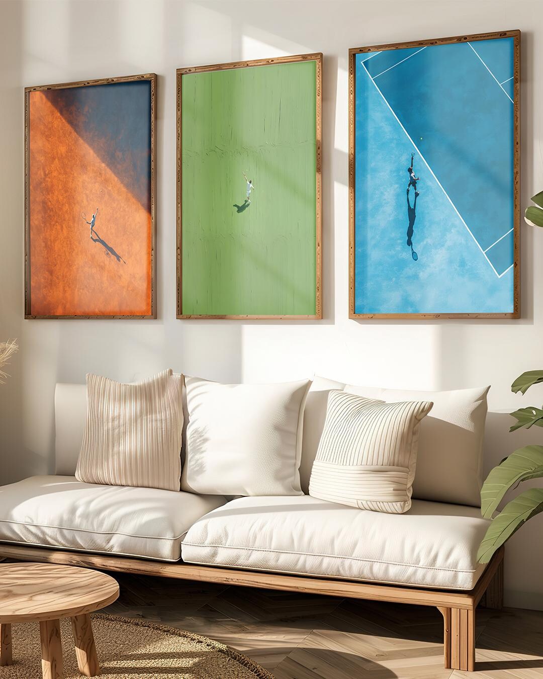Minimalist Tennis Court Prints, Tennis Lovers Gift, Abstract Sports Art ...