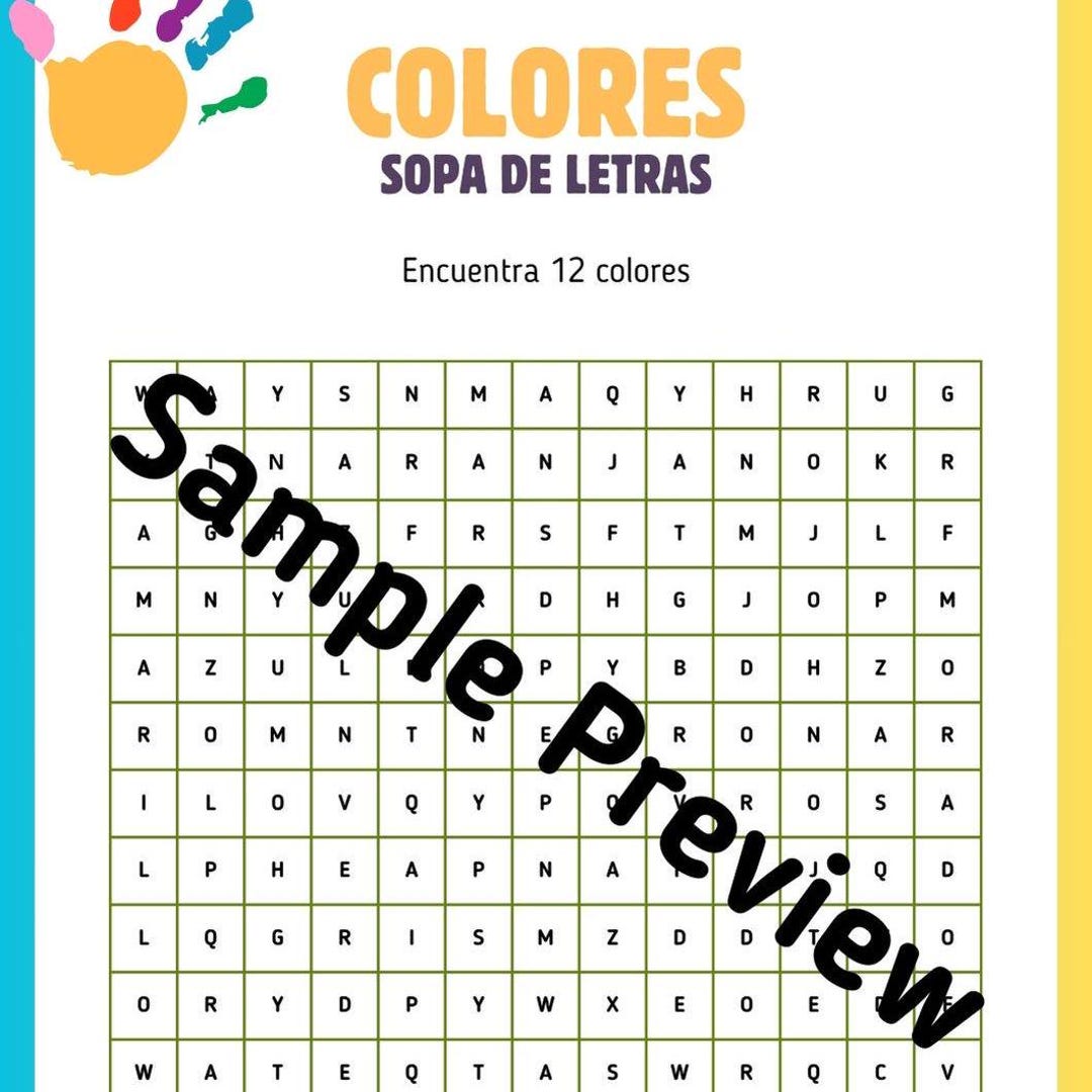 Spanish Colors Learning Game | Bilingual Educational Bundle (PNG + PDF ...