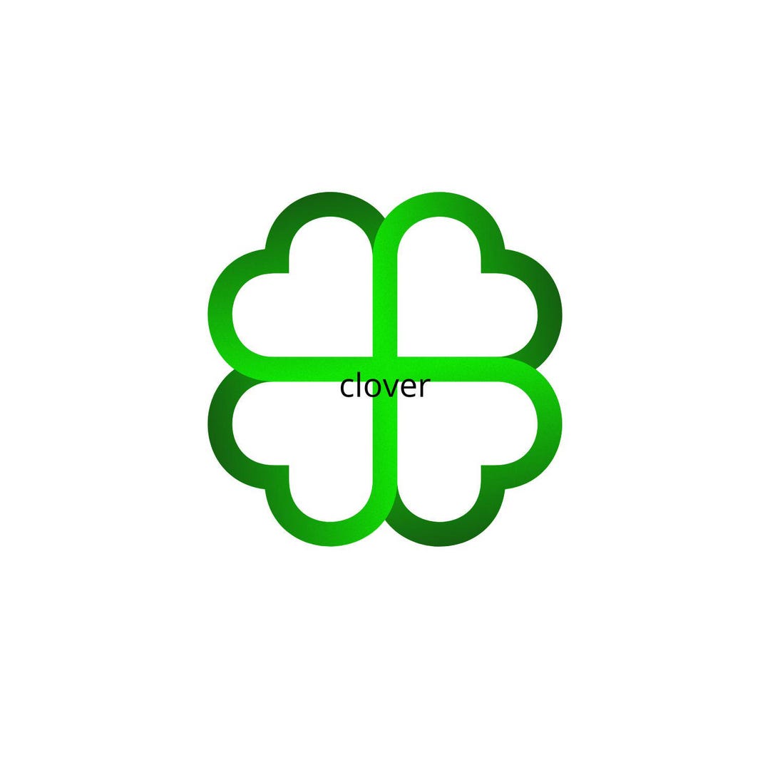 Digital Clover Graphic - PNG With Transparent Background, Perfect for ...