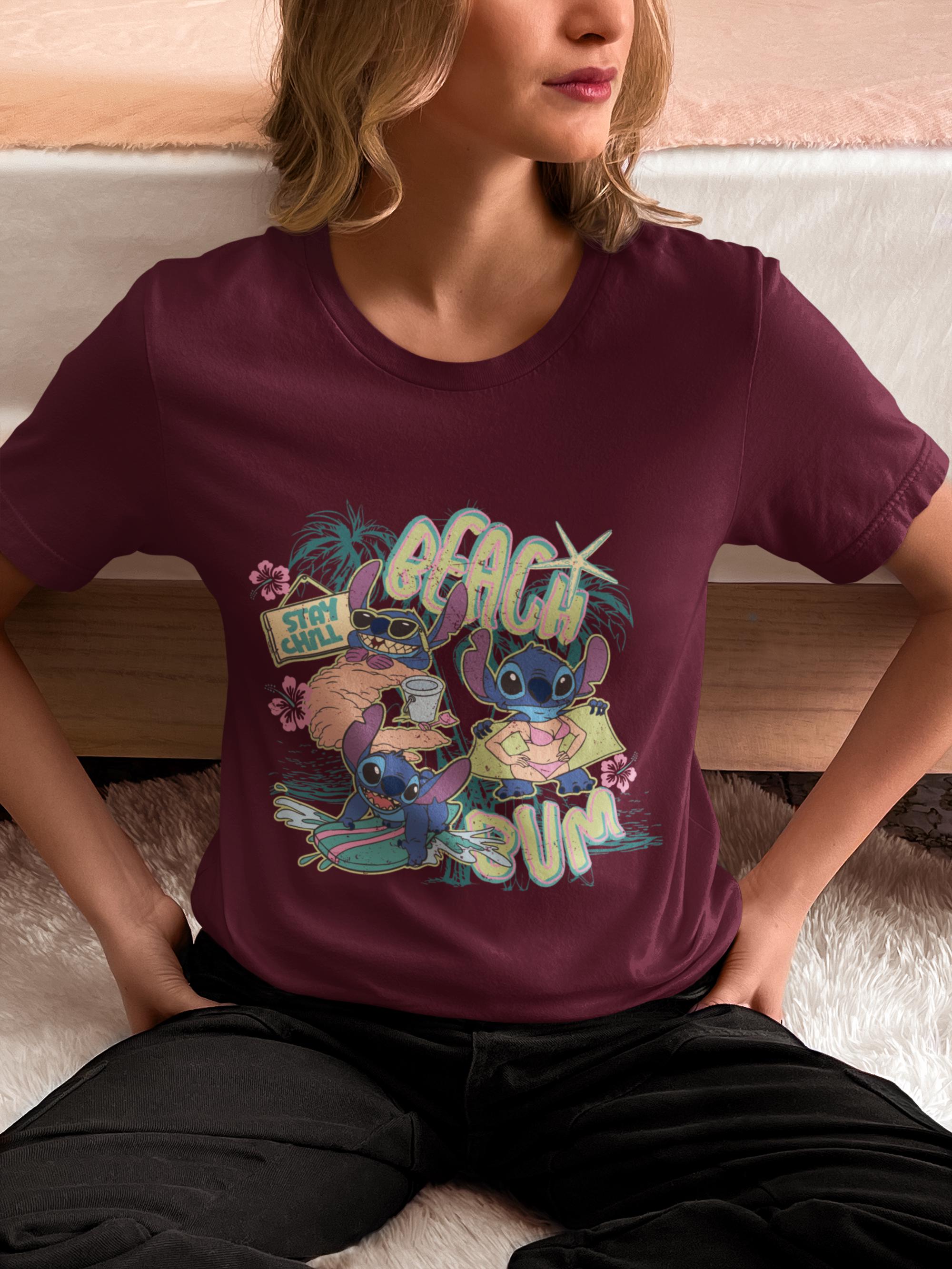 Stitch Beach Bum DTF Transfer: Summer Family Vacation Design - Ready to ...