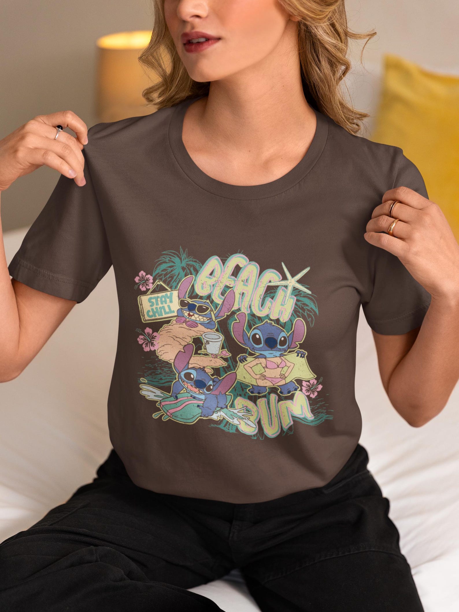Stitch Beach Bum DTF Transfer: Summer Family Vacation Design - Ready to ...