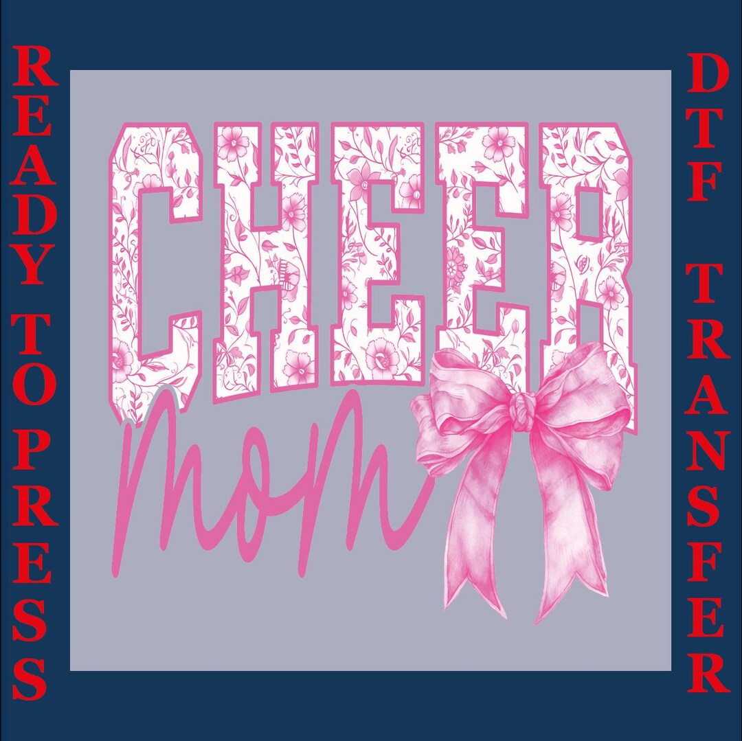 Cheer Mom Dtf, Cheer Dtf Ready to Press, Coquette Bow Dtf Transfer ...