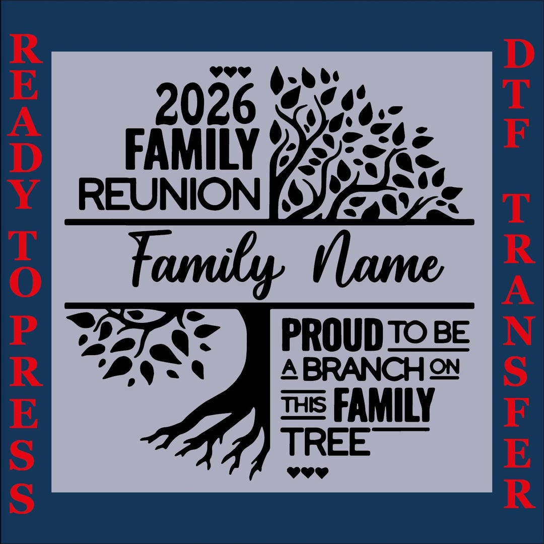 Family Reunion DTF Transfer: Custom Apparel Design - Etsy