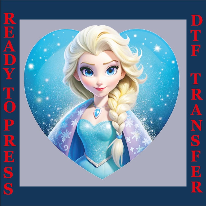 Elsa DTF Transfer, Disney Princess Heat Press Design - Etsy