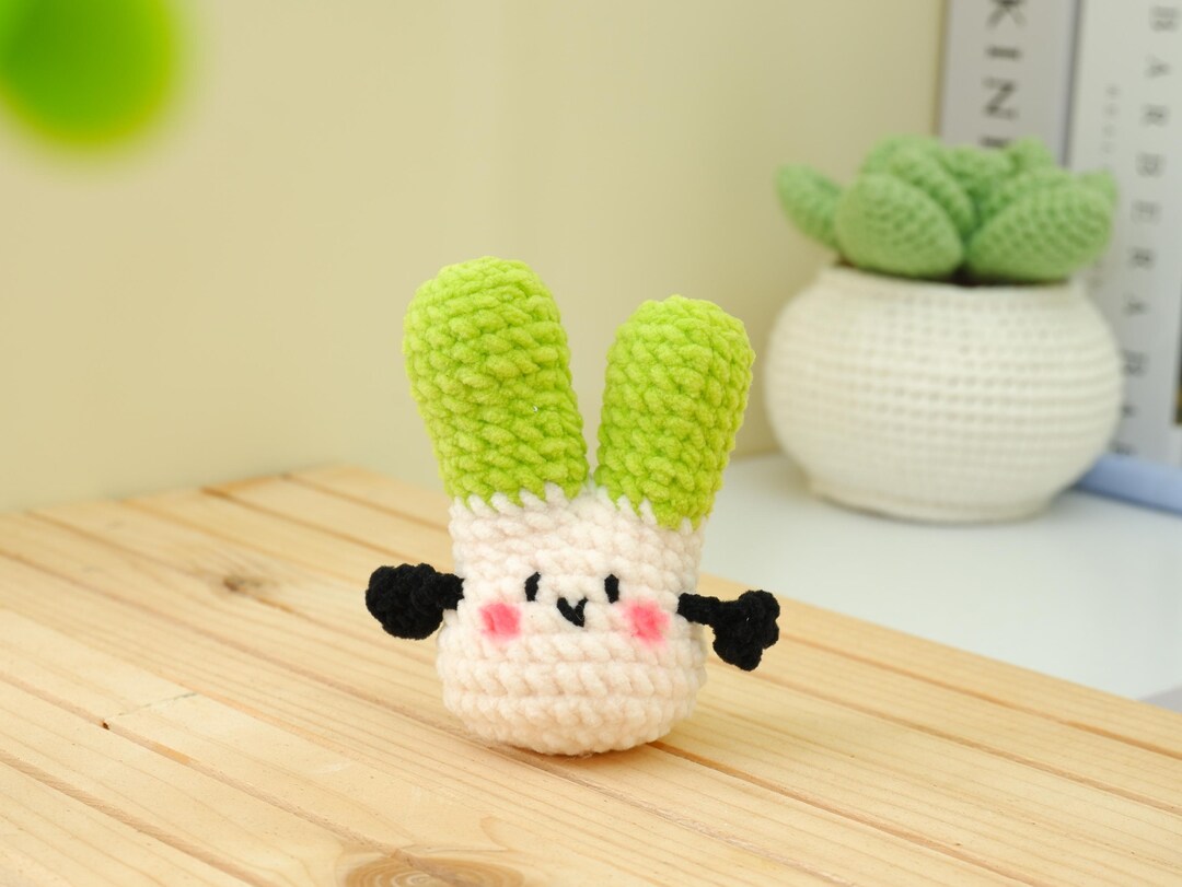 No Sew Leek Crochet PDF Pattern, Cute Plushie Leek Amigurumi, Crochet ...