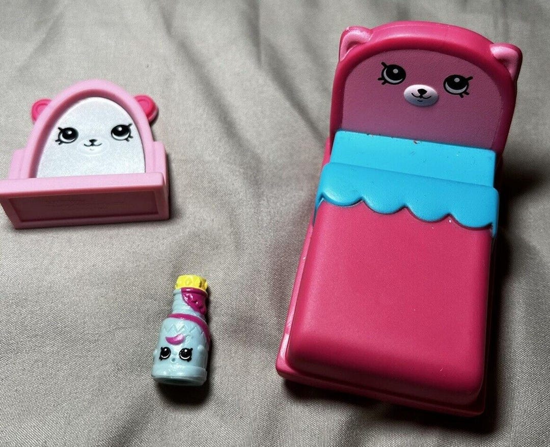 Shopkins Bed Mirror Bottle Lot 3 Pc Toys Figures Moose Mcdonalds 2017 ...