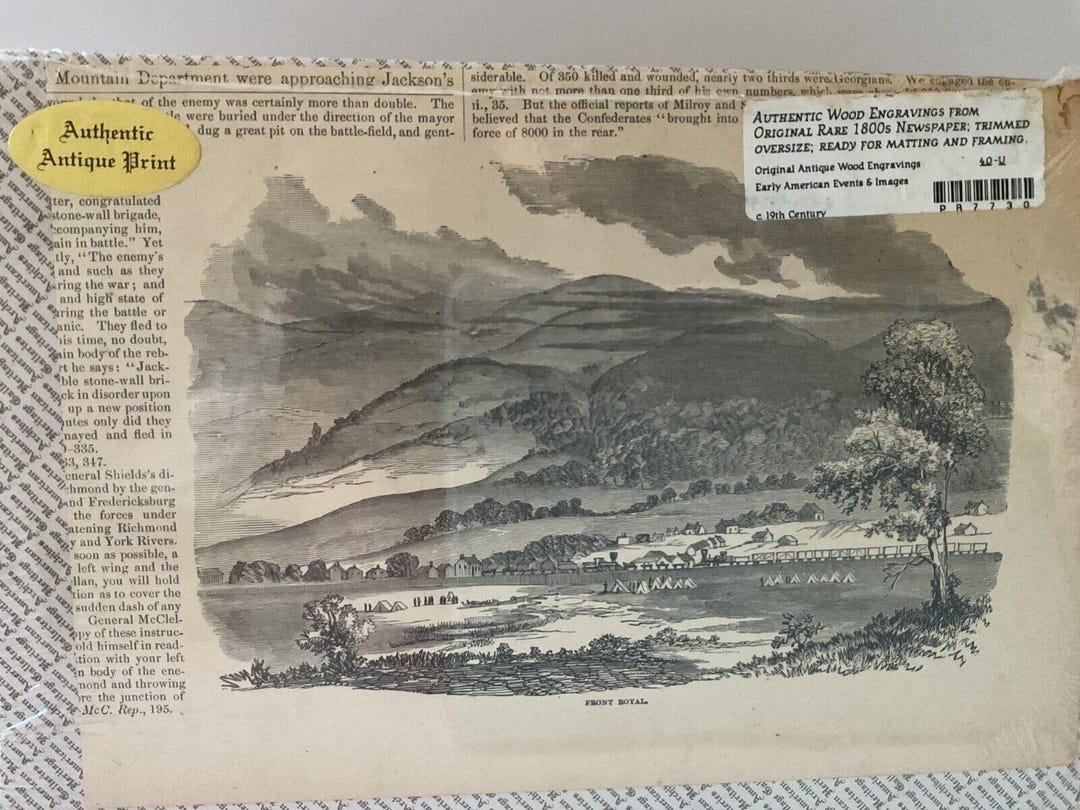 Antique Civil War Wood Engravings Military Rare 1800s Newspaper Front ...