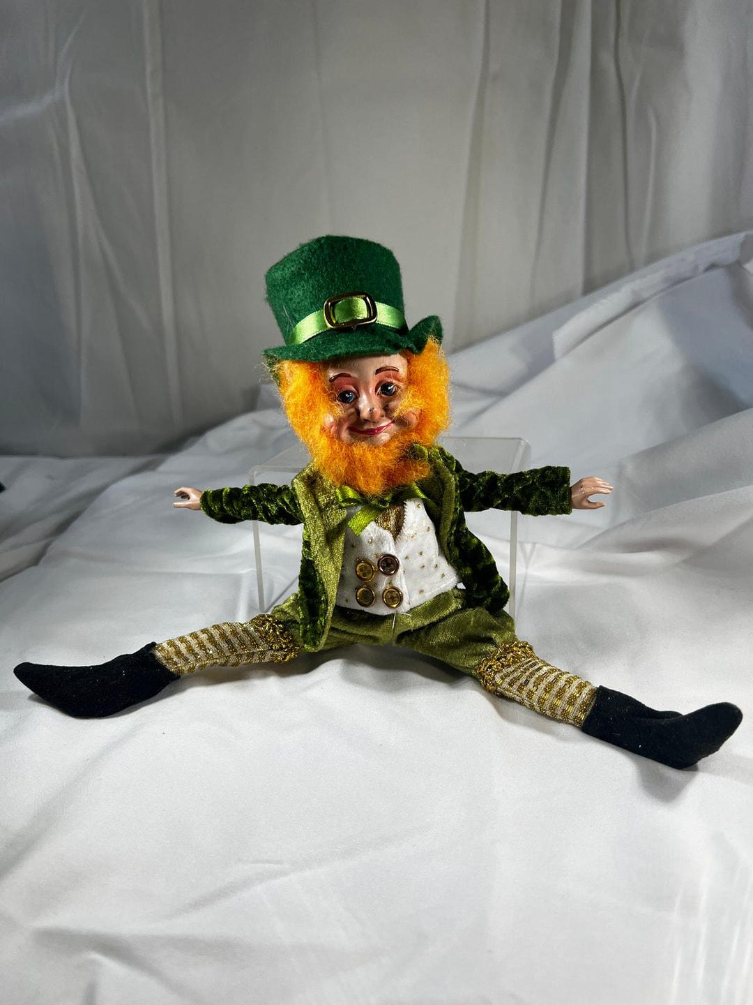 Leprechaun Elf Shelf Sitter Pixie Poseable Doll Irish Rare Vintage 12 ...