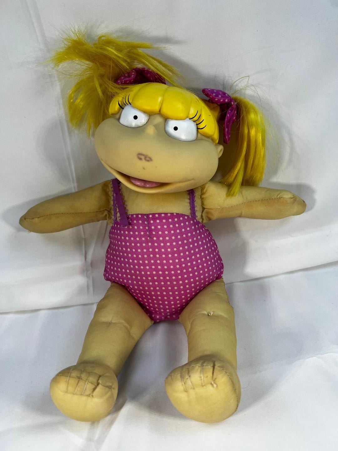 Rugrats Angelica Doll Vintage 1998 Viacom Plush 12" Nickelodeon Rare ...