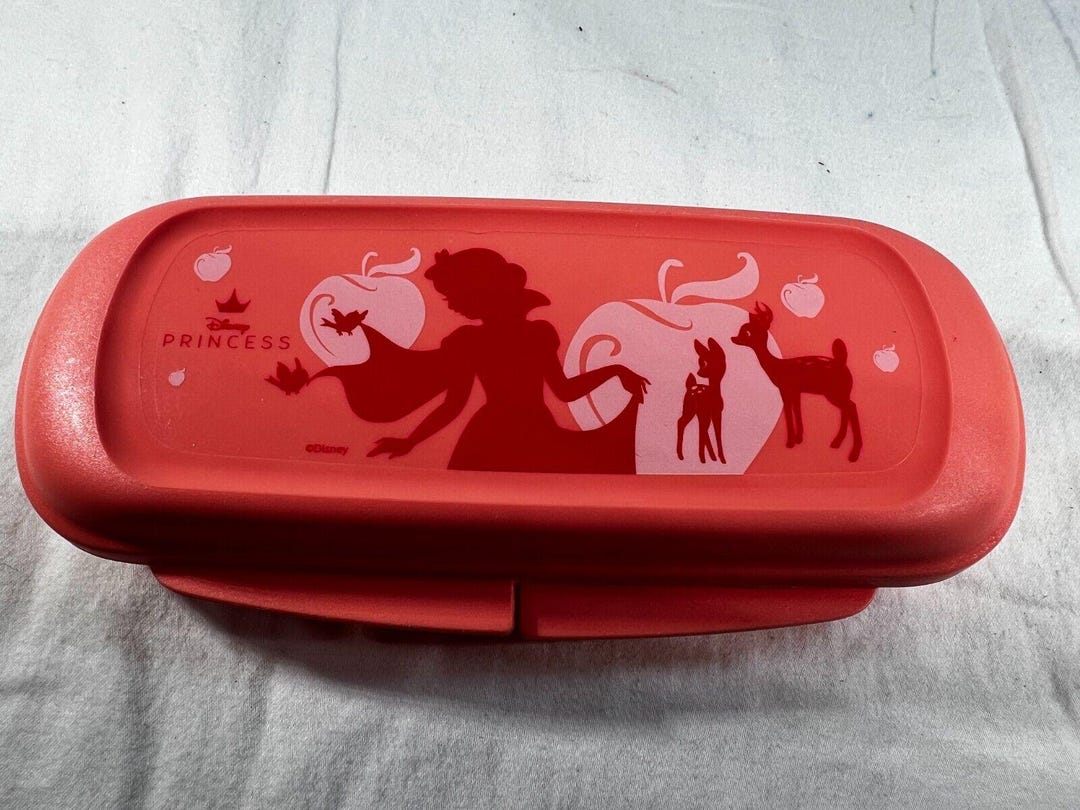 Tupperware Disney Princess Snow White Utensil Snack Holder Container ...