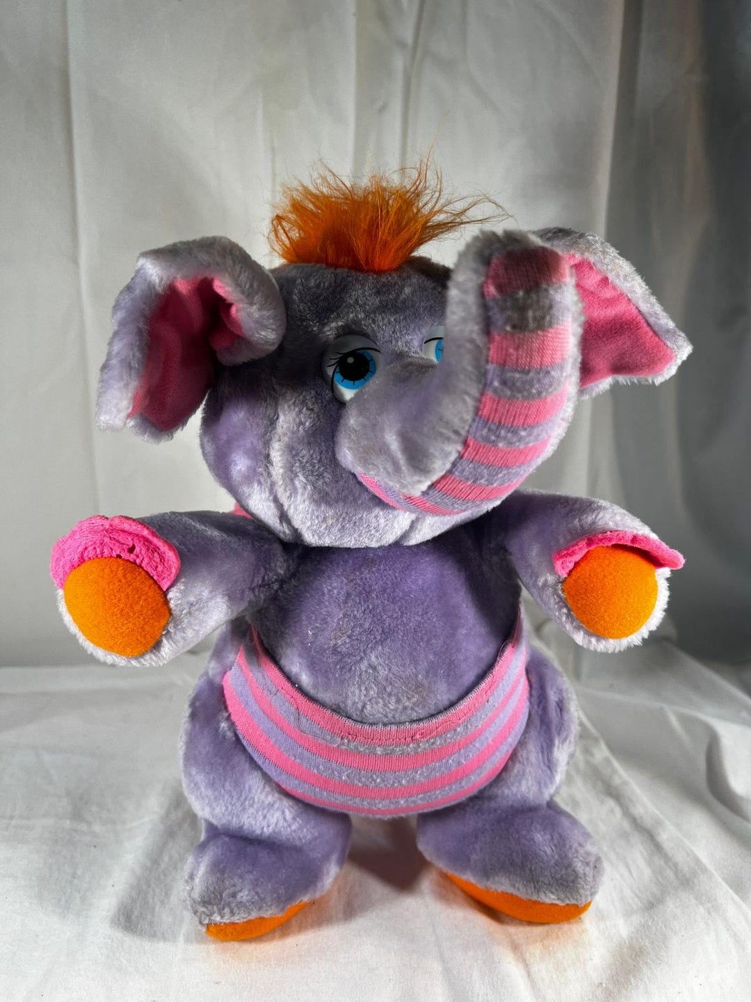 Vintage Wuzzles Purple Plush Elephant Eleroo 1984 Hasbro Softies ...