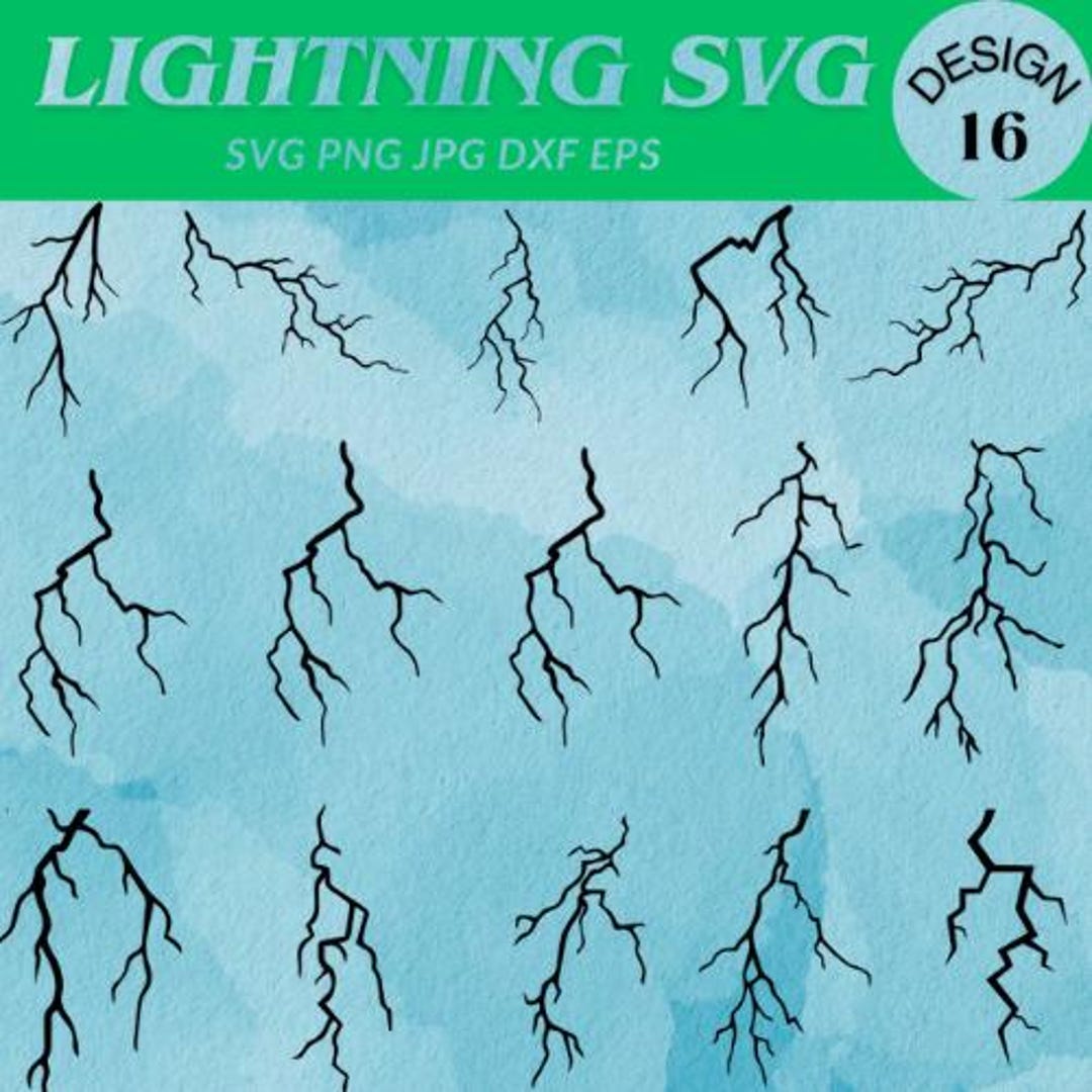 Lightning Cut File, Lightning Svg, White Lightning Bolt, SVG, PNG ...