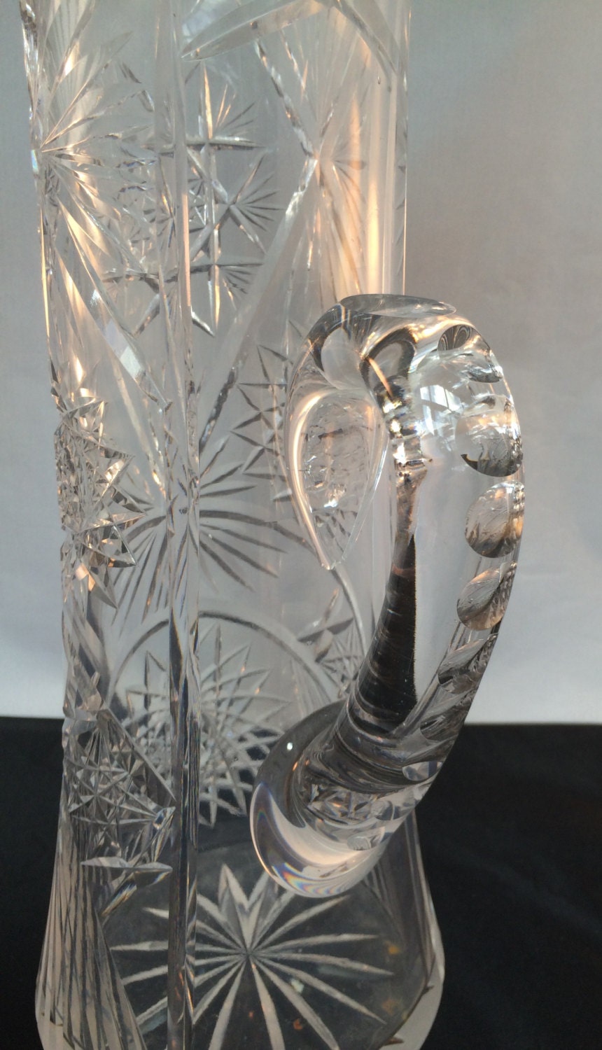 ABP American Brilliant Period Cut Glass Pitcher Circa 1900 - Perfect ...