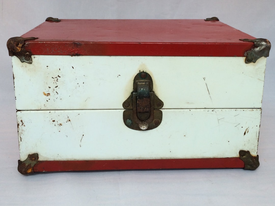 Vintage 1950's Doll Trunk-metal-9 1/2 X 7 X 5 1/2--wood Frame Original ...