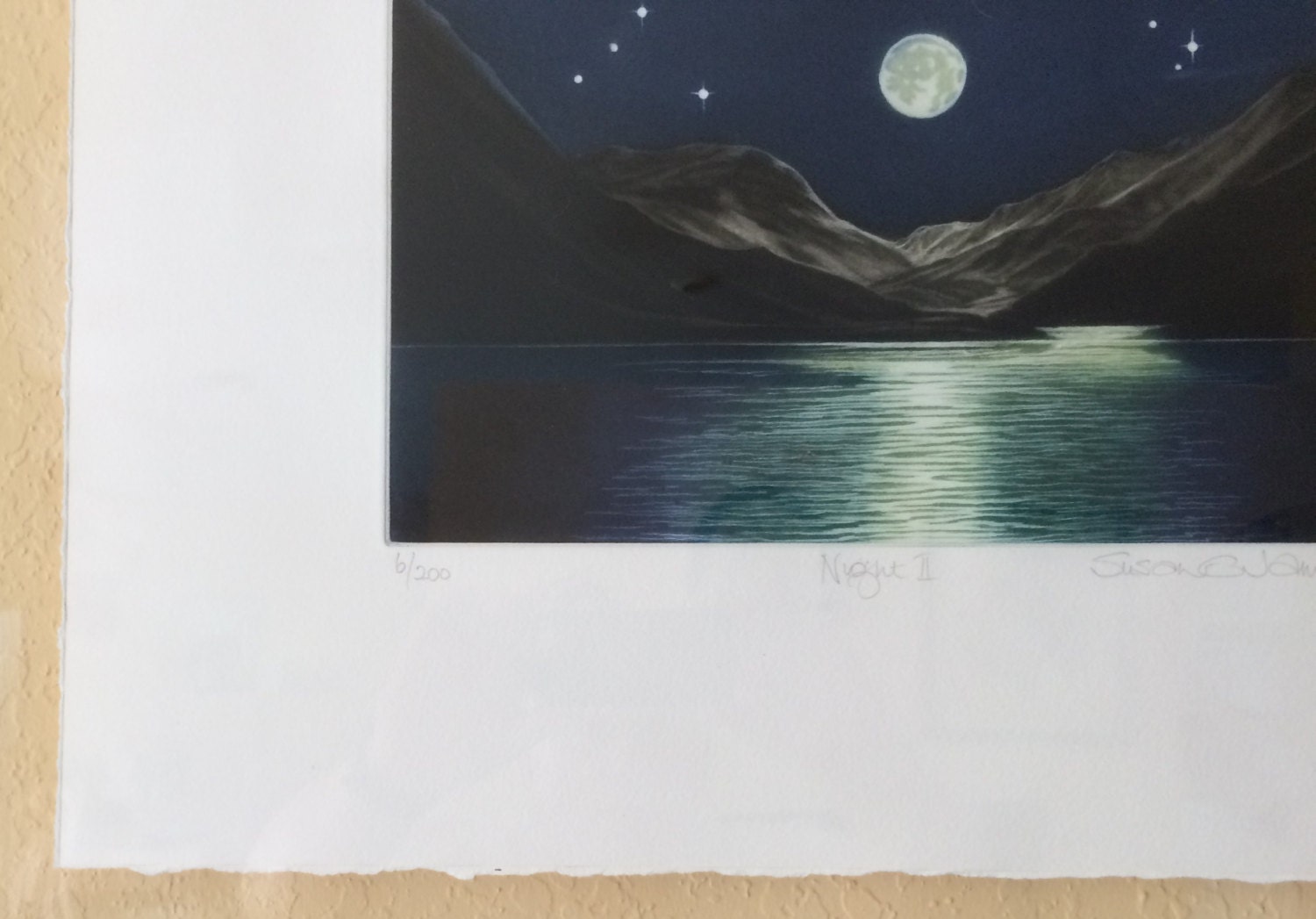 Susan B. Jameson Original Mezzotint night Ii Signed and Numbered Framed ...