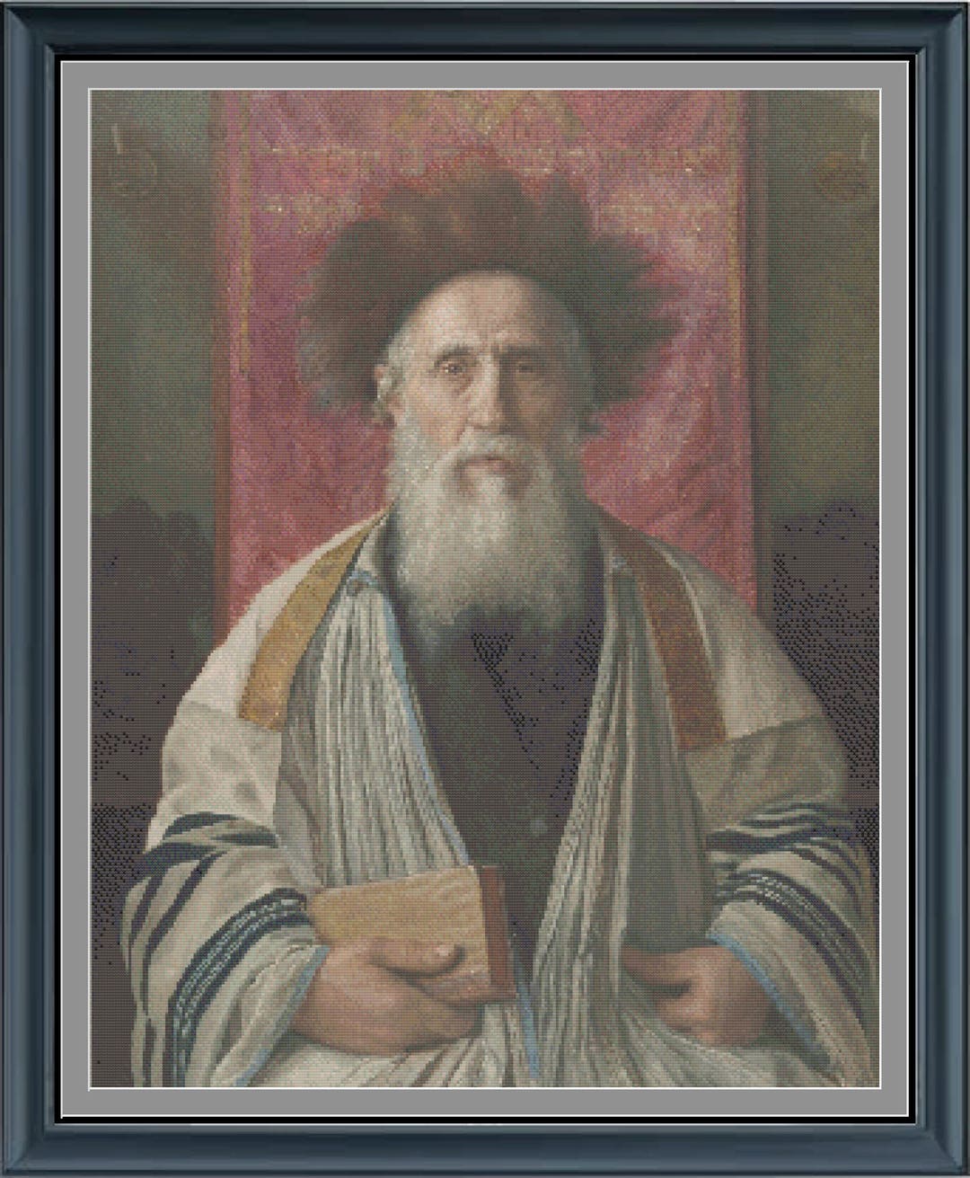 Portrait of A Rabbi- Cross-stitch Pattern-pdf File-for the Skilled ...