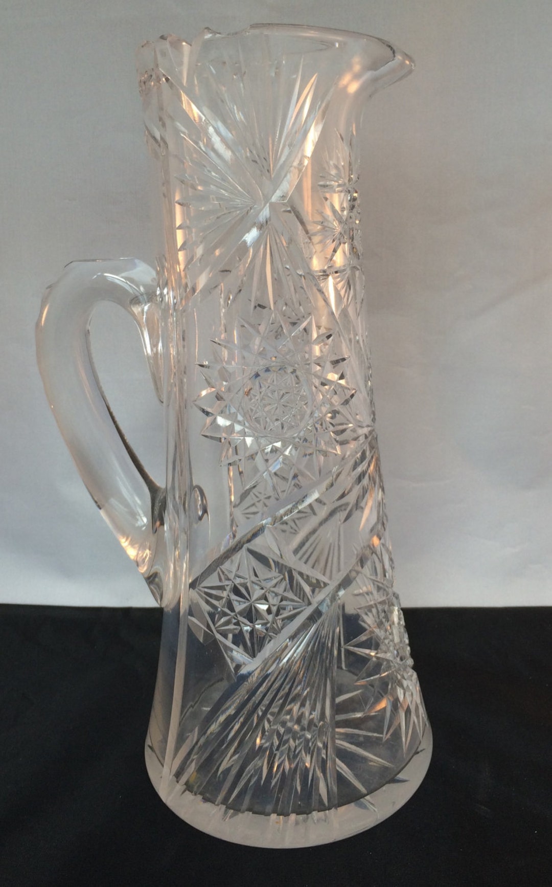 ABP American Brilliant Period Cut Glass Pitcher Circa 1900 - Perfect ...