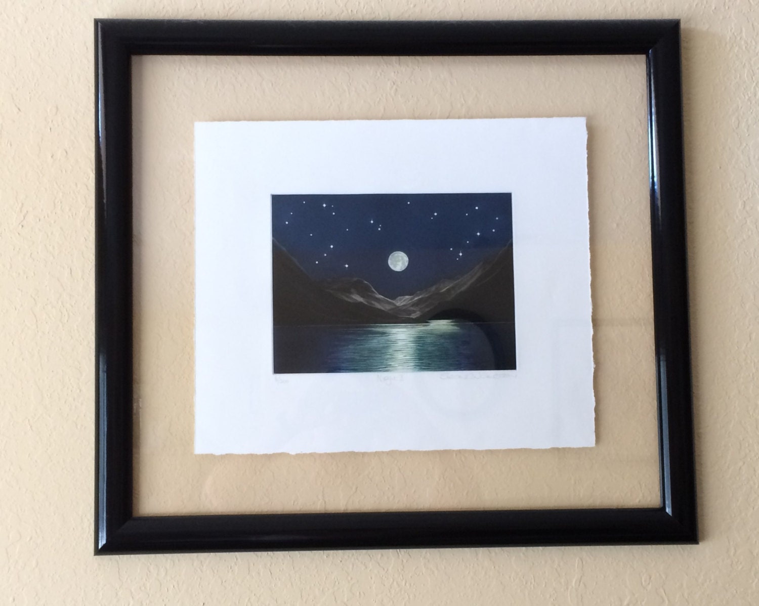 Susan B. Jameson Original Mezzotint night Ii Signed and Numbered Framed ...