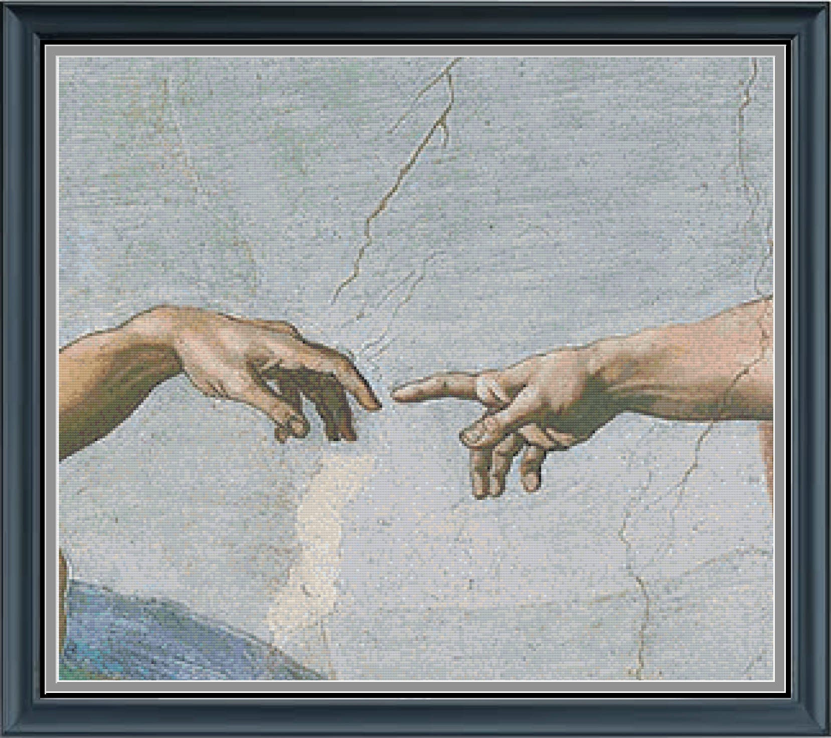 The Finger of God- Cross Stitch Pattern-adapted From the Fresco "the ...