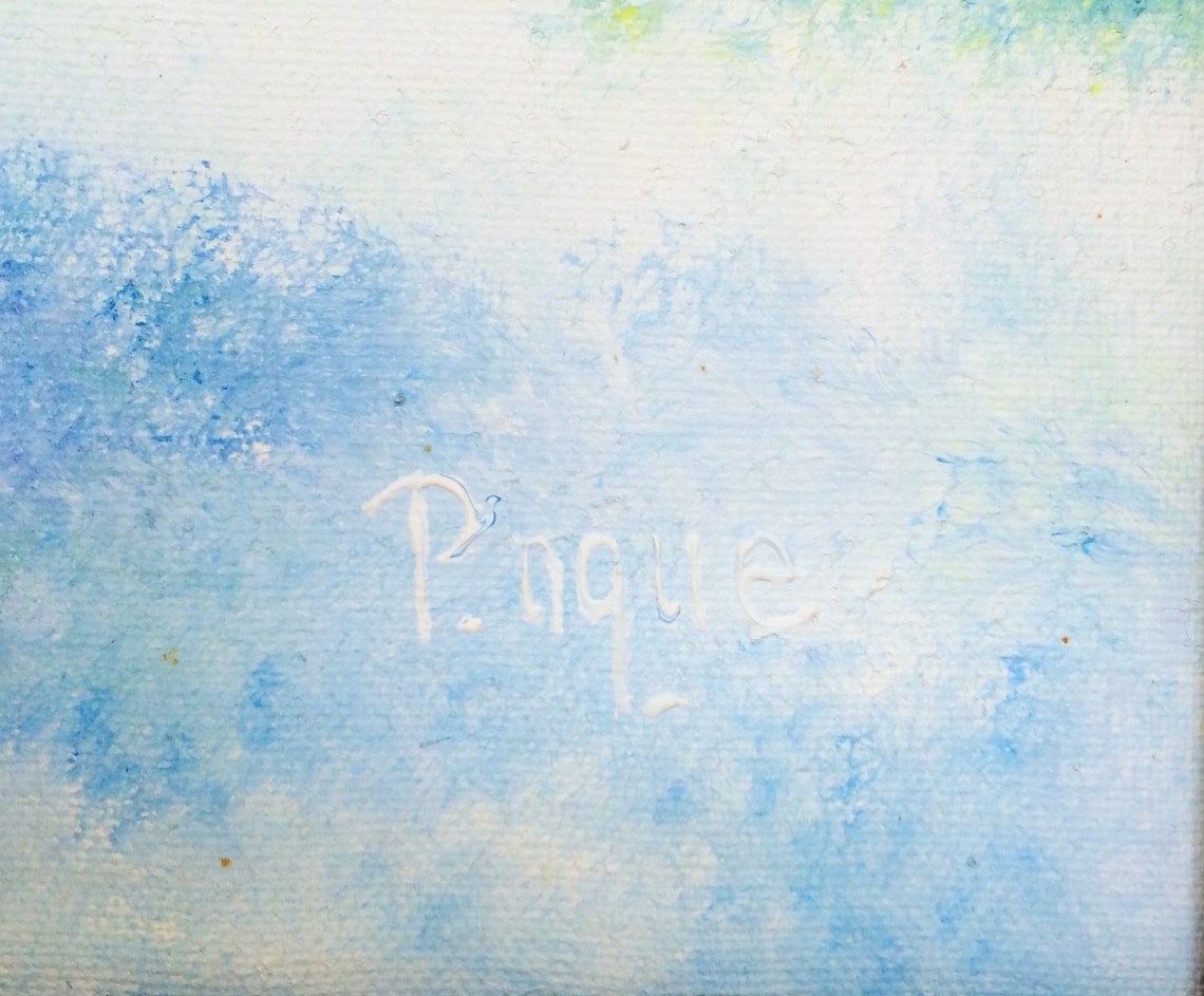 Original Oil Painting " Les Violets Auverts" by Paque (serge) Paquet ...