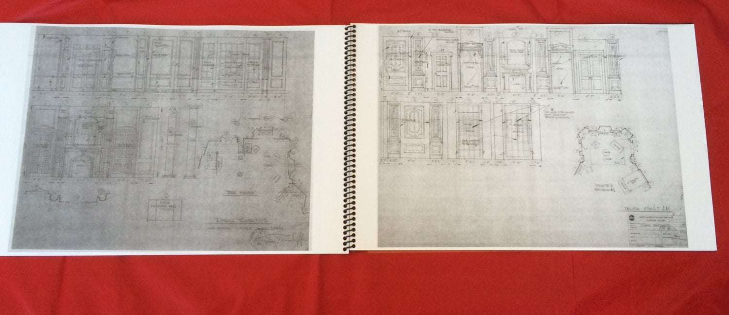 Dark Shadows Blueprint Set ~ 41 Blueprints Copies Spiral Bound in 11" X ...
