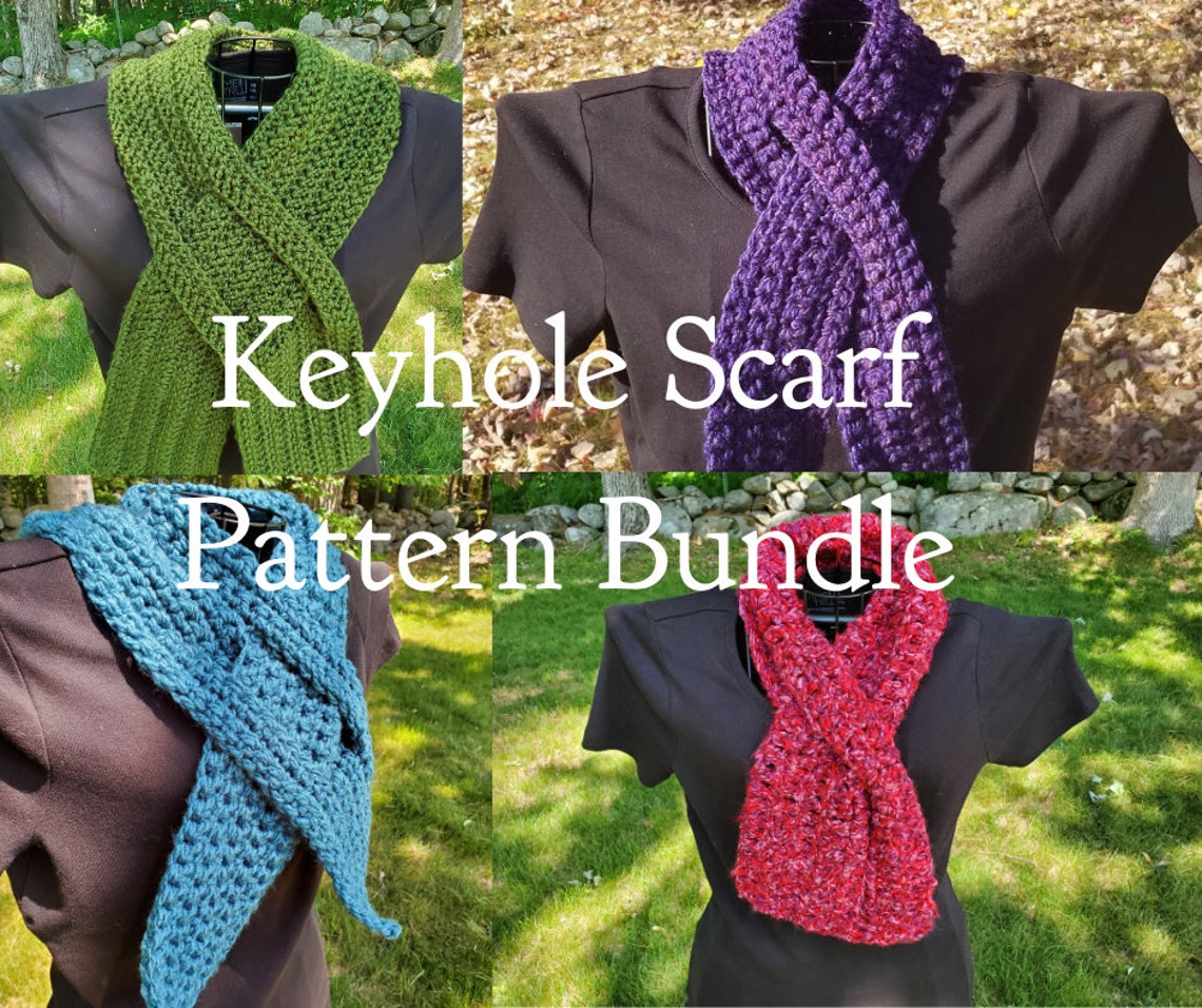 CROCHET PATTERN Bundle / Keyhole Scarf / PDF Download | Etsy