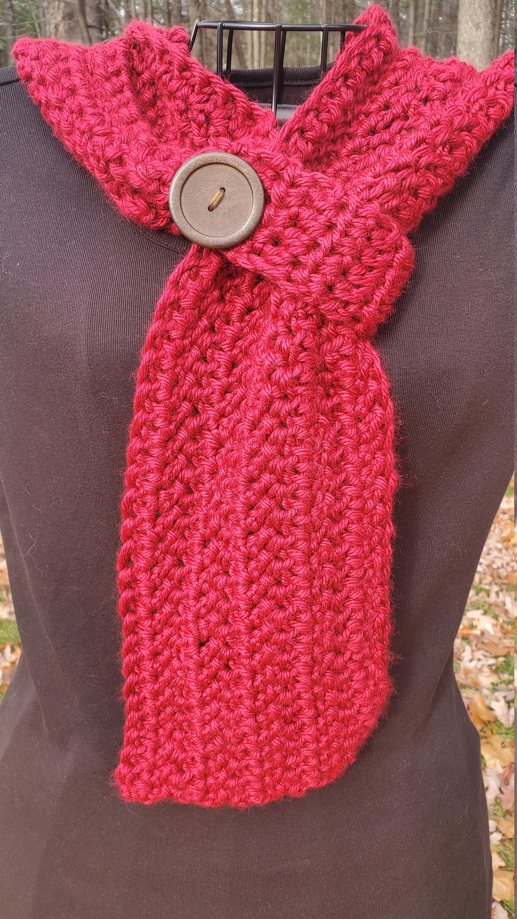 CROCHET PATTERN Dublin Buttoned Scarf / Pull Through Scarf / Keyhole ...