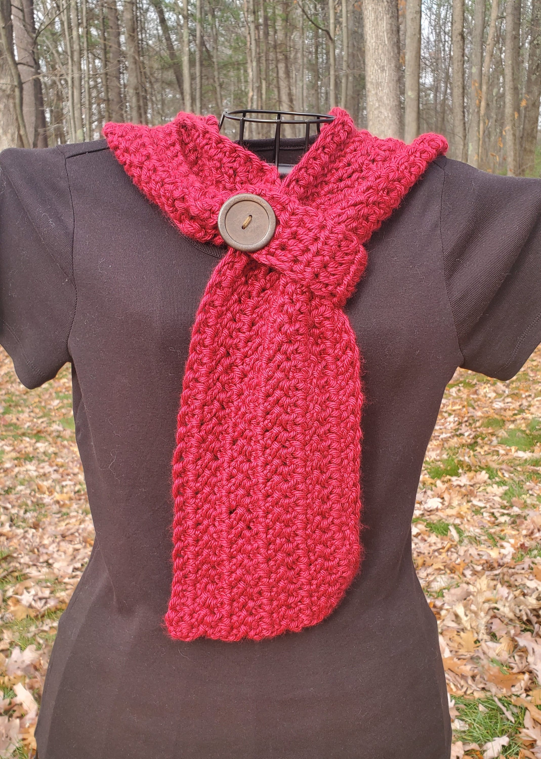 CROCHET PATTERN Dublin Buttoned Scarf / Pull Through Scarf / Keyhole ...