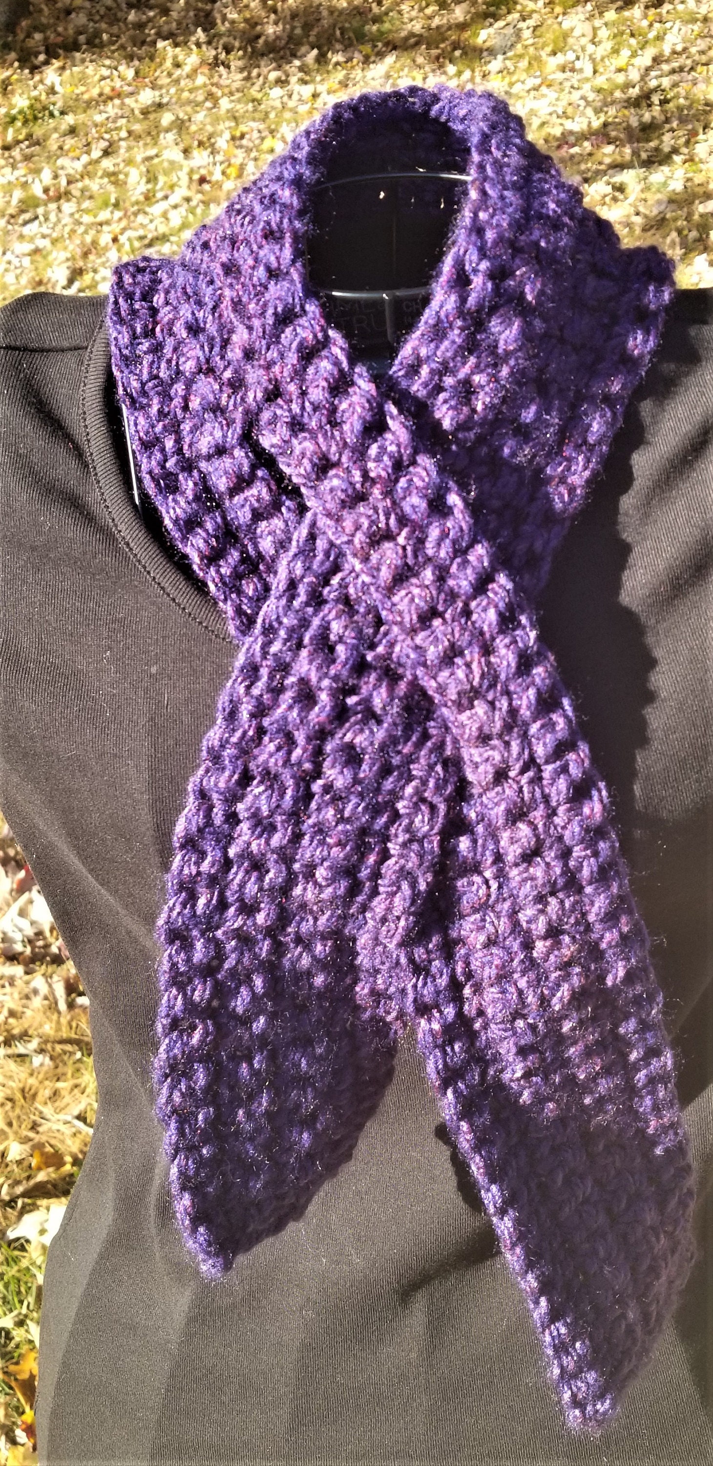 CROCHET PATTERN Notchland Scarf Keyhole Scarf Crochet Scarf Pattern - Etsy