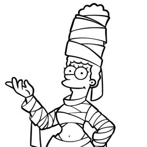 Simpson Marge Mummy Halloween Yard Art Digital File - Etsy