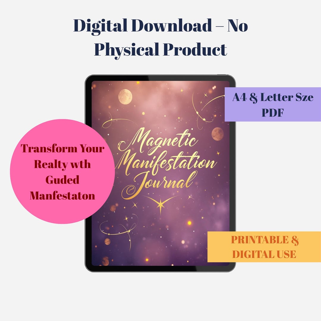 Magnetic Manifestation Journal | Law of Attraction Workbook | Digital ...