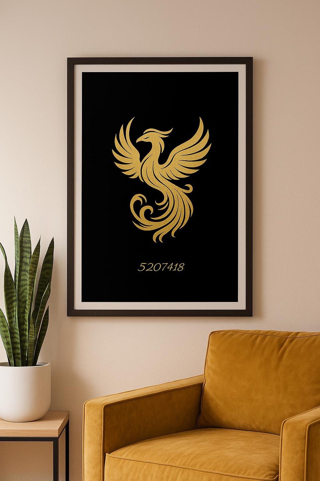 Simurgh Abundance Poster | Phoenix Wealth & Prosperity Wall Art ...